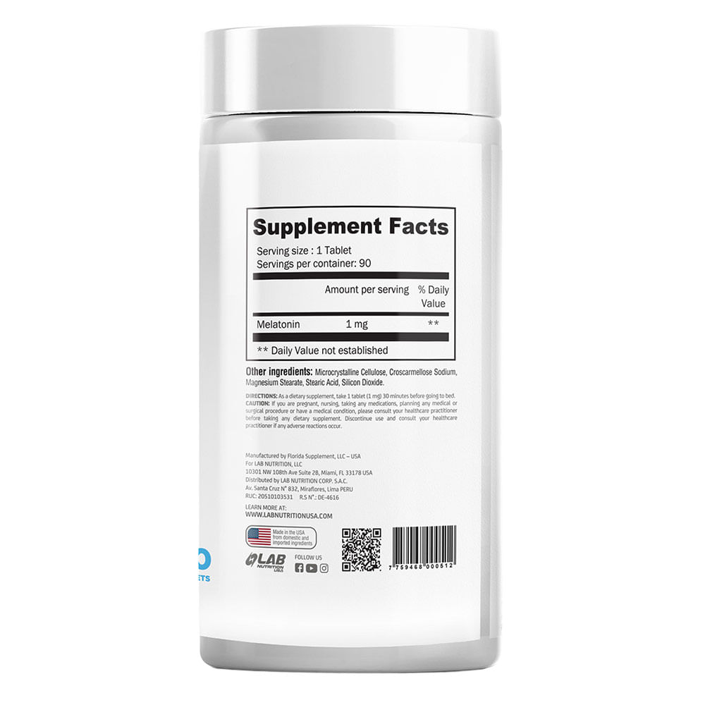 Melatonin 1mg Lab Nutrition 90Tab